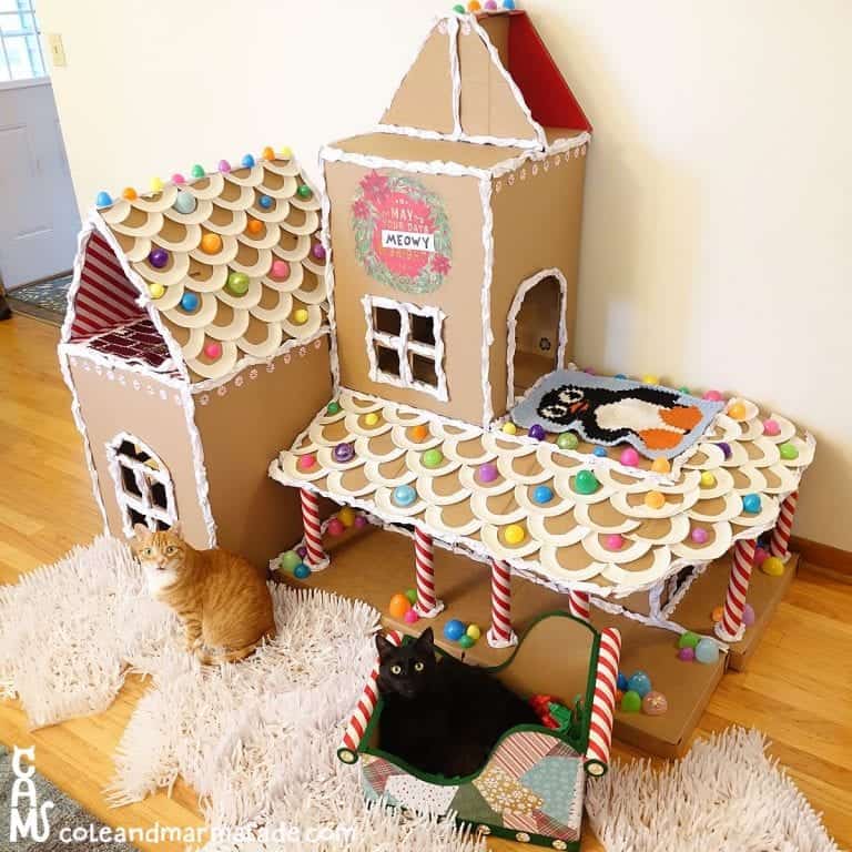 DIY Gingerbread House for Cats - Cole & Marmalade