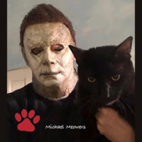 Michael Meowers Lurks in the Shadows of Halloween Movie Actor's Home