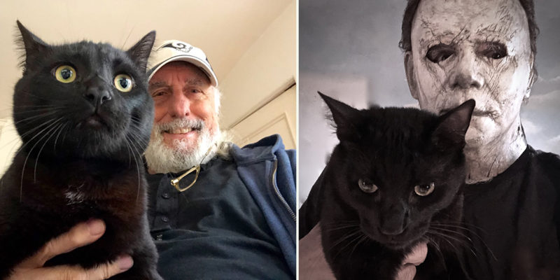 Michael Meowers Lurks in the Shadows of Halloween Movie Actor's Home