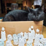 Ceramics Artist Who Shares Studio with Cats Creates Magical Felines