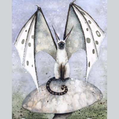 Mystical 'Battycats' Fly in Artwork Inspired by Woman's Cats