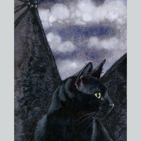 Mystical 'Battycats' Fly in Artwork Inspired by Woman's Cats