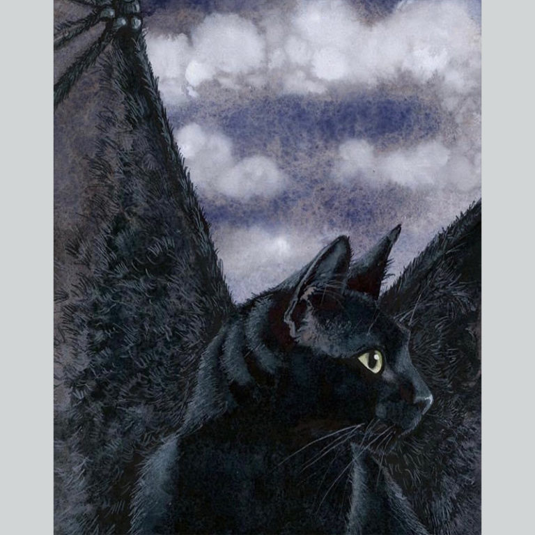 Mystical 'Battycats' Fly in Artwork Inspired by Woman's Cats