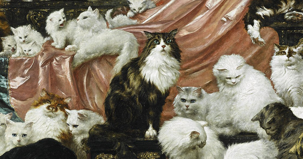 Meowgnificent Cat Painting Depicts 'Wife's Lovers' In a California ...