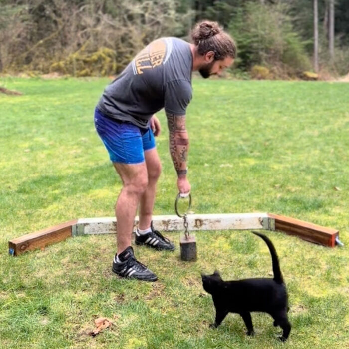 Highland Games Athlete Gets Interrupted from Training By Punkin the ...