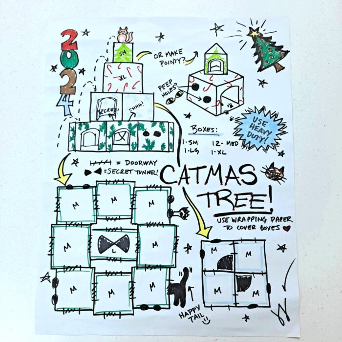 How I Made the Catmas Tree 2.0 ~ Secrets From a Cardboardologist - Cole ...